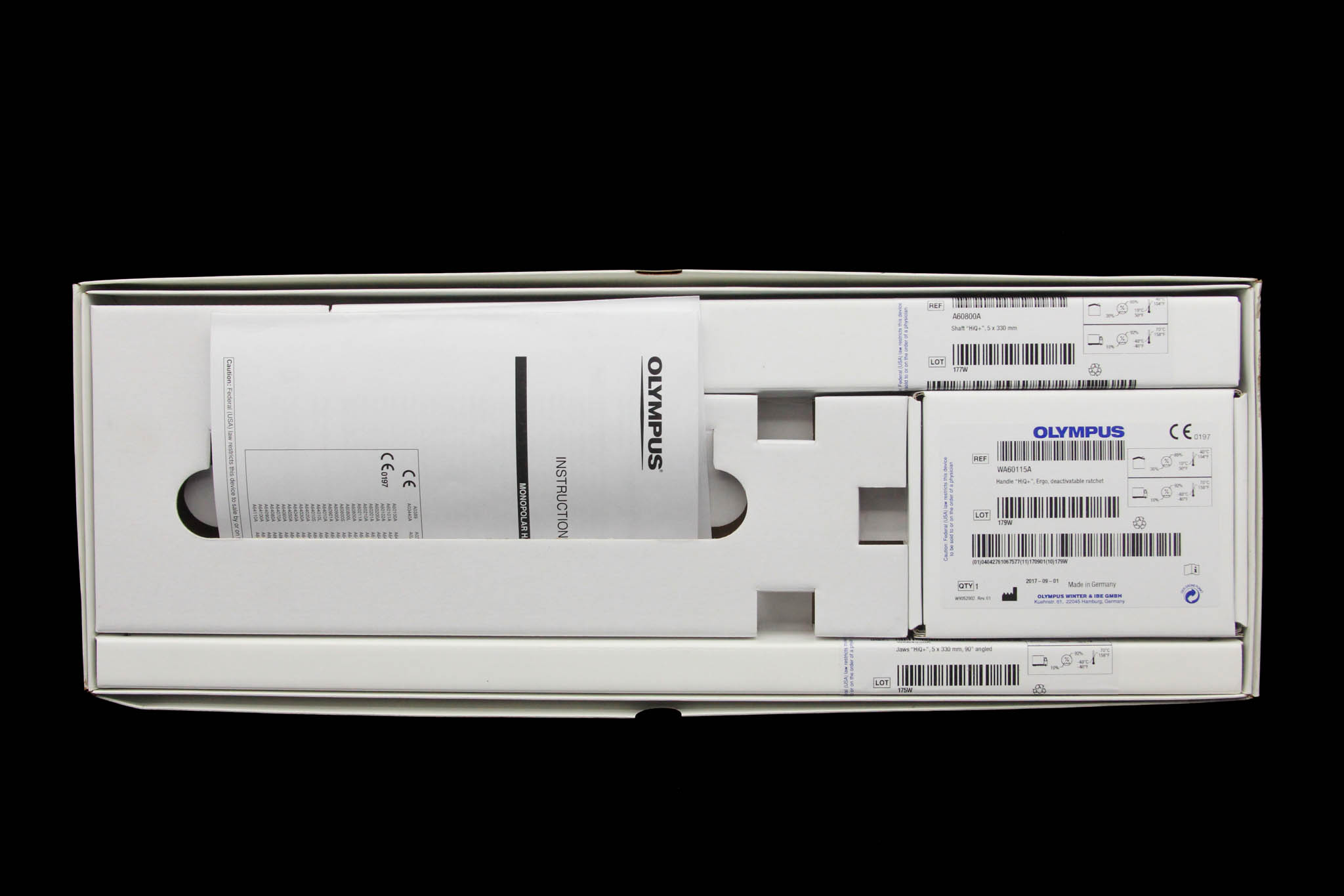 HiQ+ Monopolar Hand Instrument Set with Right Angle Dissection Forceps ...