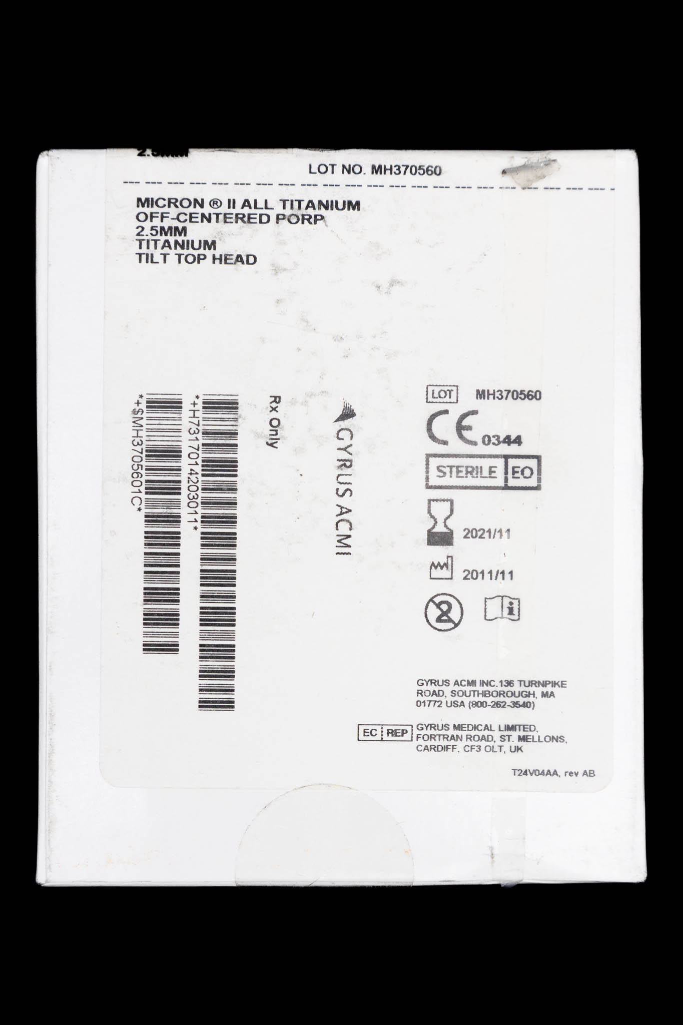 Micron II All Titanium Porp - 70142030 [1/Box] | ENDOCORP