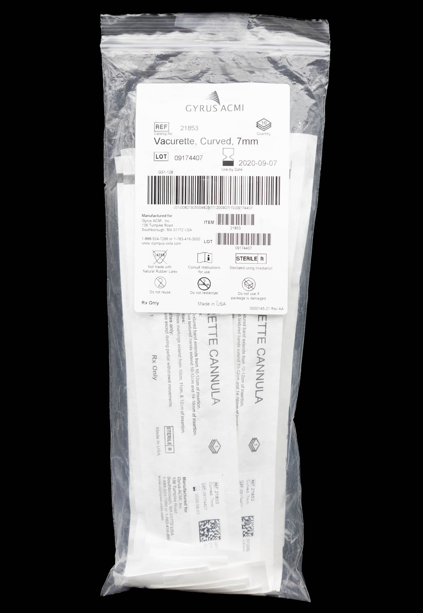 Vacurette Cannula - 21853 [10/Bag] | ENDOCORP