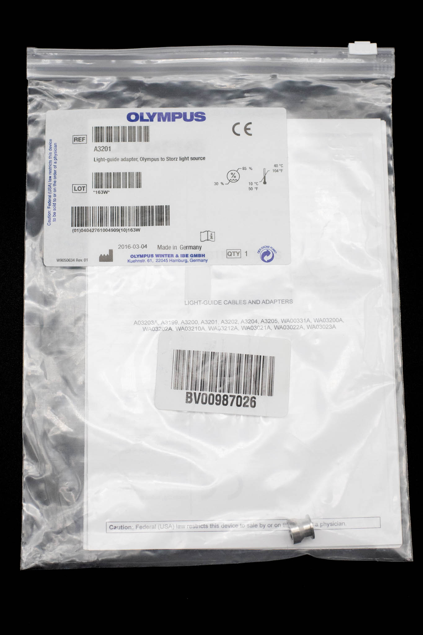 Light Guide Adapter for OES Telescope to Wolf Light Guide Cable - 00332 ...